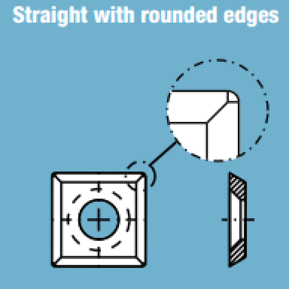 14mm x 14mm x 2mm - 4 Cutting Edges Xtrema XCT Carbide Square ...