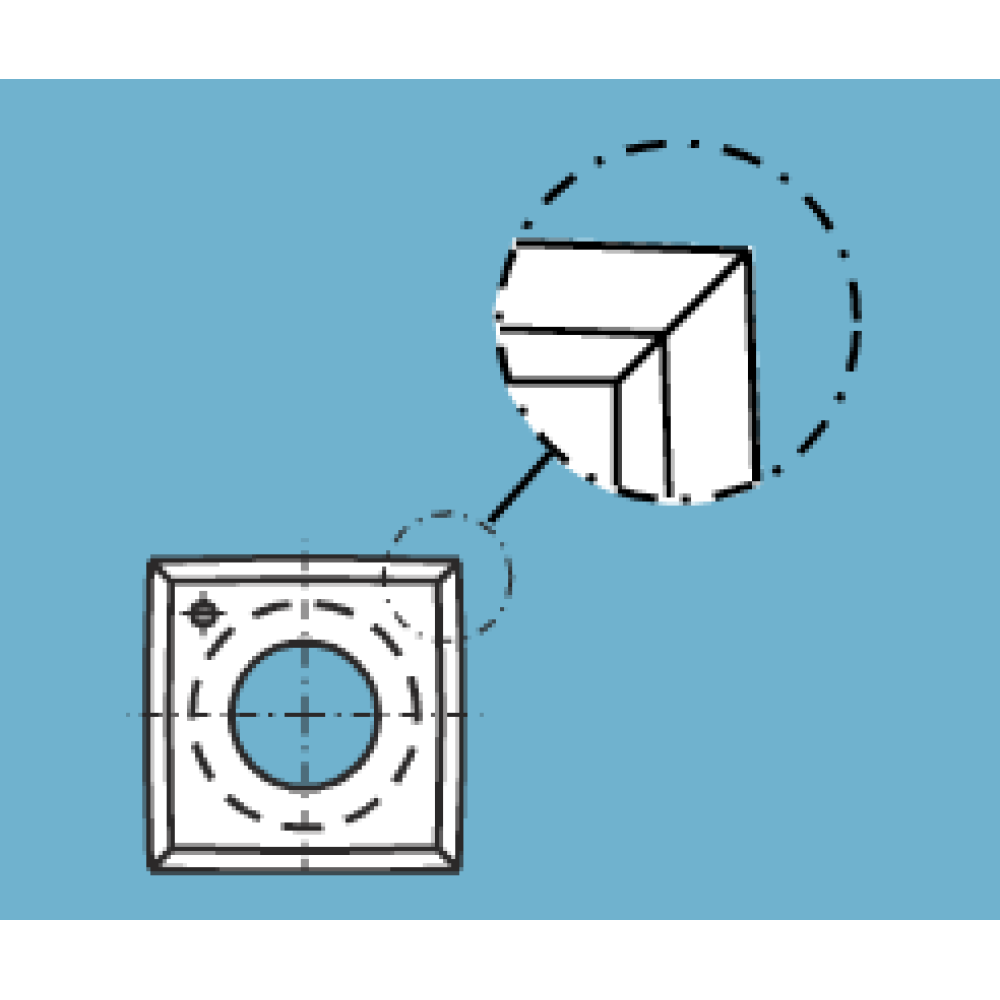 Tigra 043895 15mm x 15mm x 2.5mm - 4-edge (50mm radius faces) - Carbide ...